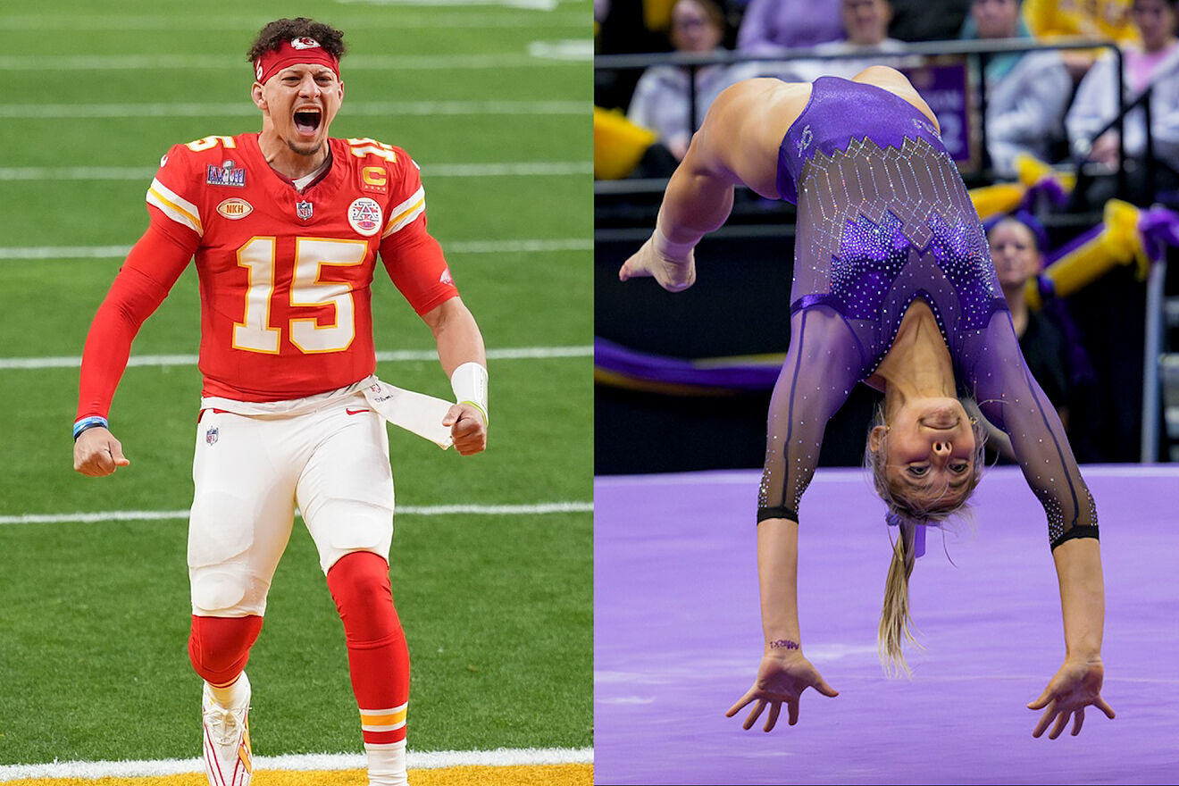 The extreme workout of Patrick Mahomes in which he bends like Olivia ...