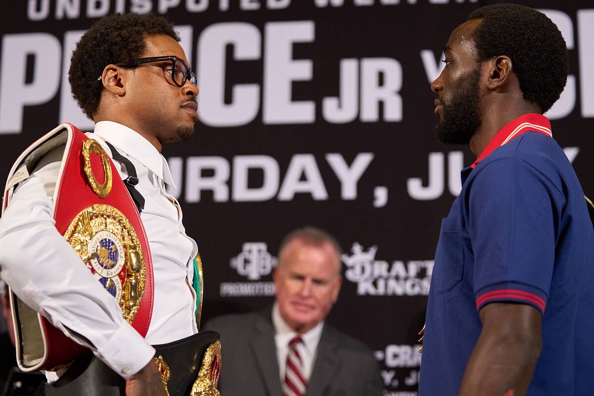 Boxing: Spence and Crawford face off for first time ahead of "legacy ...