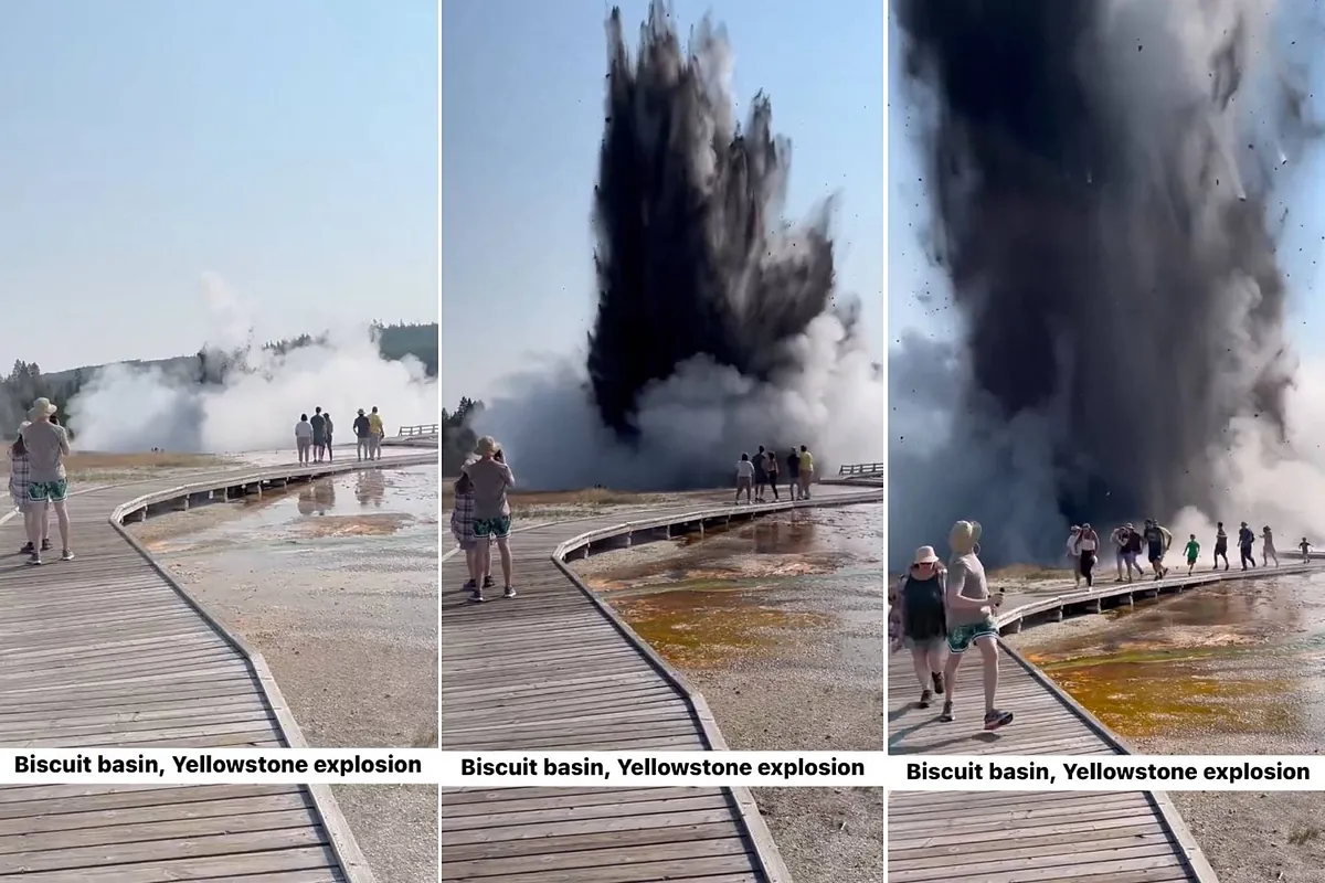 Hydrothermal explosion in Yellowstone National Park forces tourists to ...