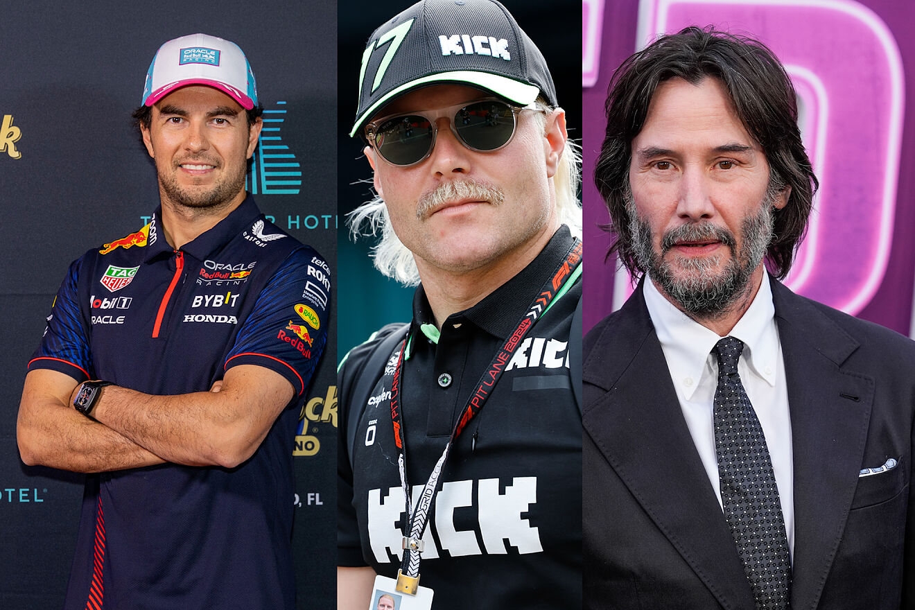Sergio Pérez and Valtteri Bottas join Keanu Reeves for an epic Cadillac ...