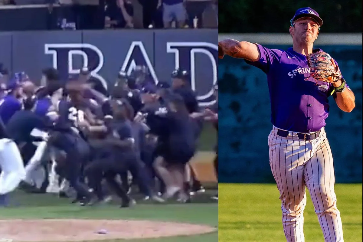 Chaos ensues during baseball game after a team celebration turns into a wild brawl | Marca