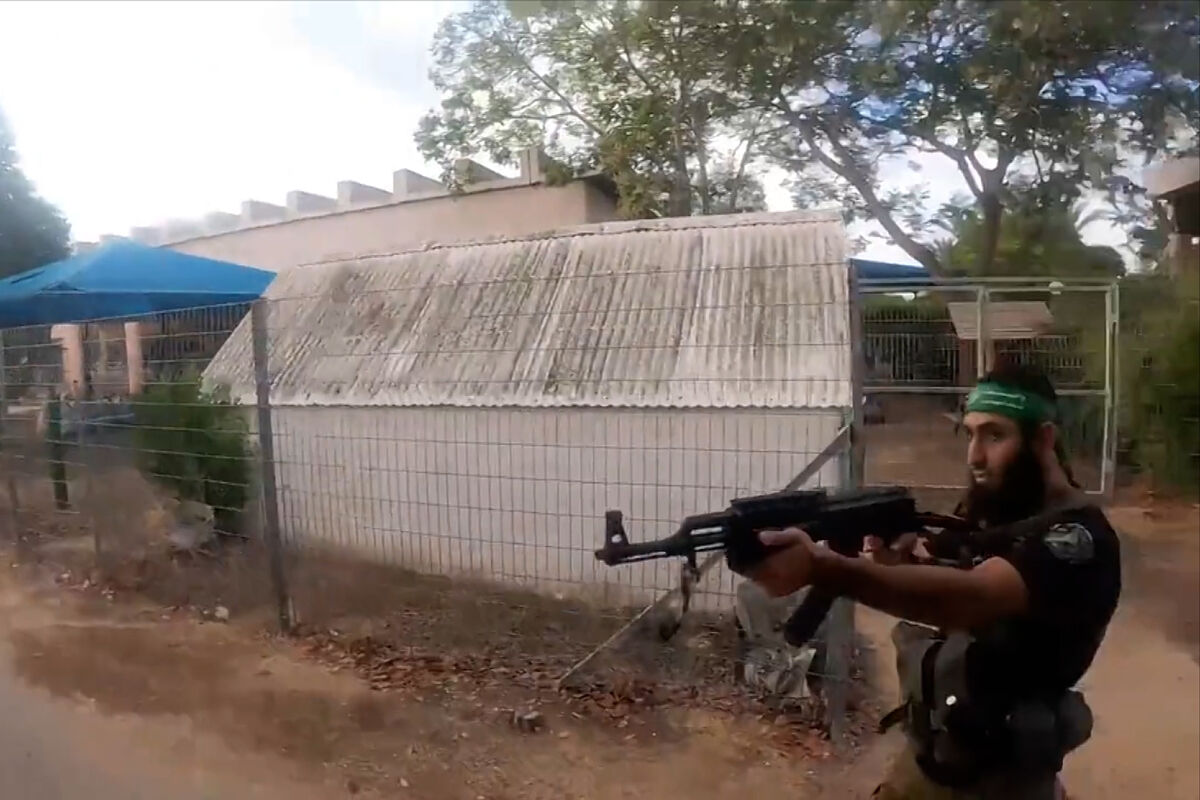 First-person GoPro footage shows Hamas militants attacking Isreali ...