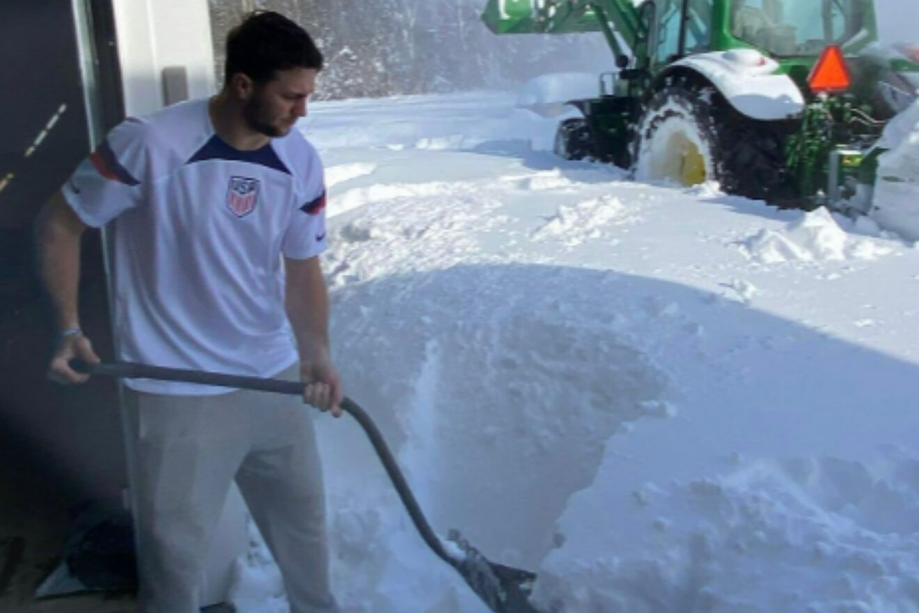 World Cup 2022: Josh Allen supports the USMNT while shoveling over six ...