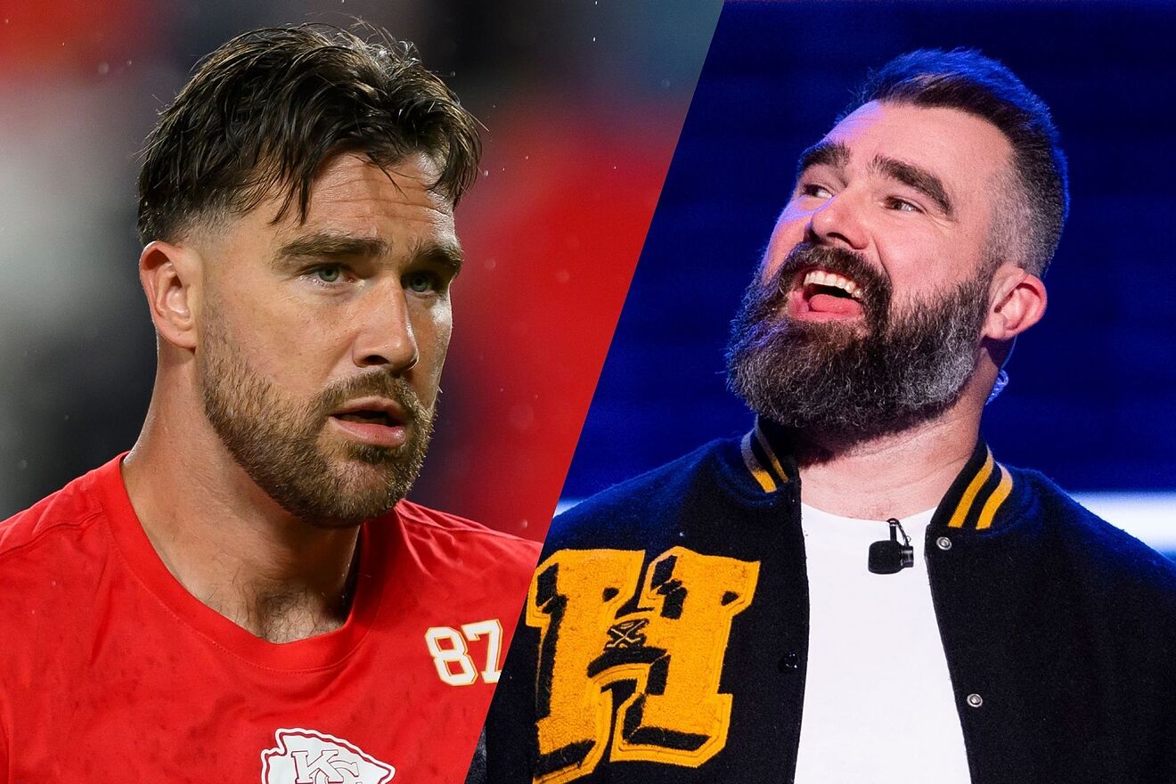 Travis Kelce messed with fans' heads by making them think Jason Kelce was on the field in a ...