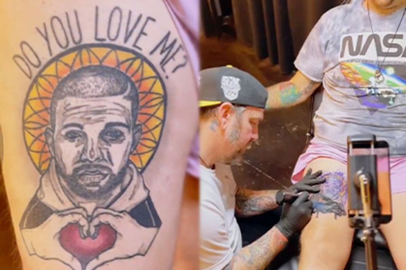 Fan replaces Drake portrait tattoo for a Kendrick Lamar image amid ...