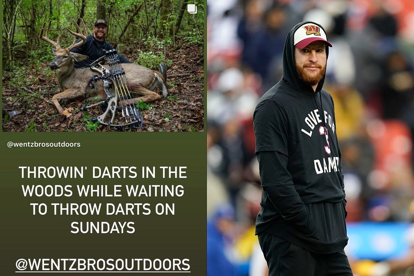 Carson Wentz shoots his shot at NFL teams with tasteless hunting photo ...