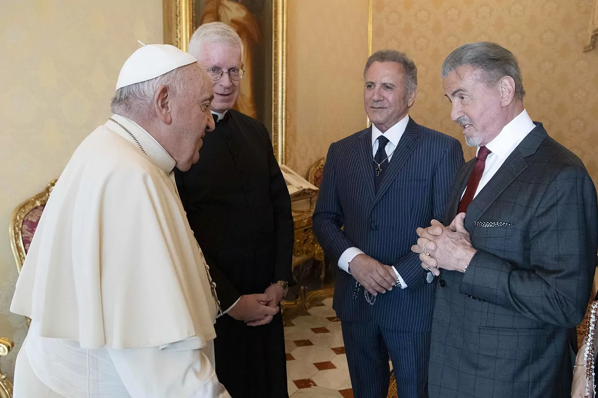 Sylvester Stallone's proposal to Pope Francis: 'Ready to box?' | Marca