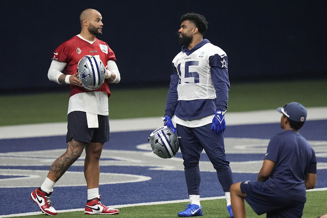 Dak Prescott spots a game changer as Zeke Elliott admires baby MJ at ...