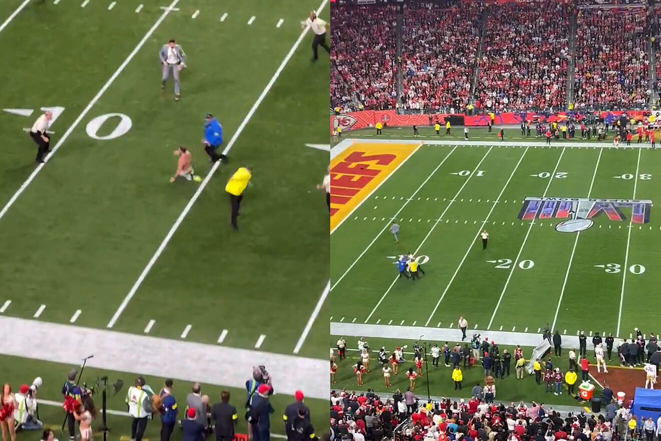 Super Bowl streaker caught on camera getting destroyed by security | Marca
