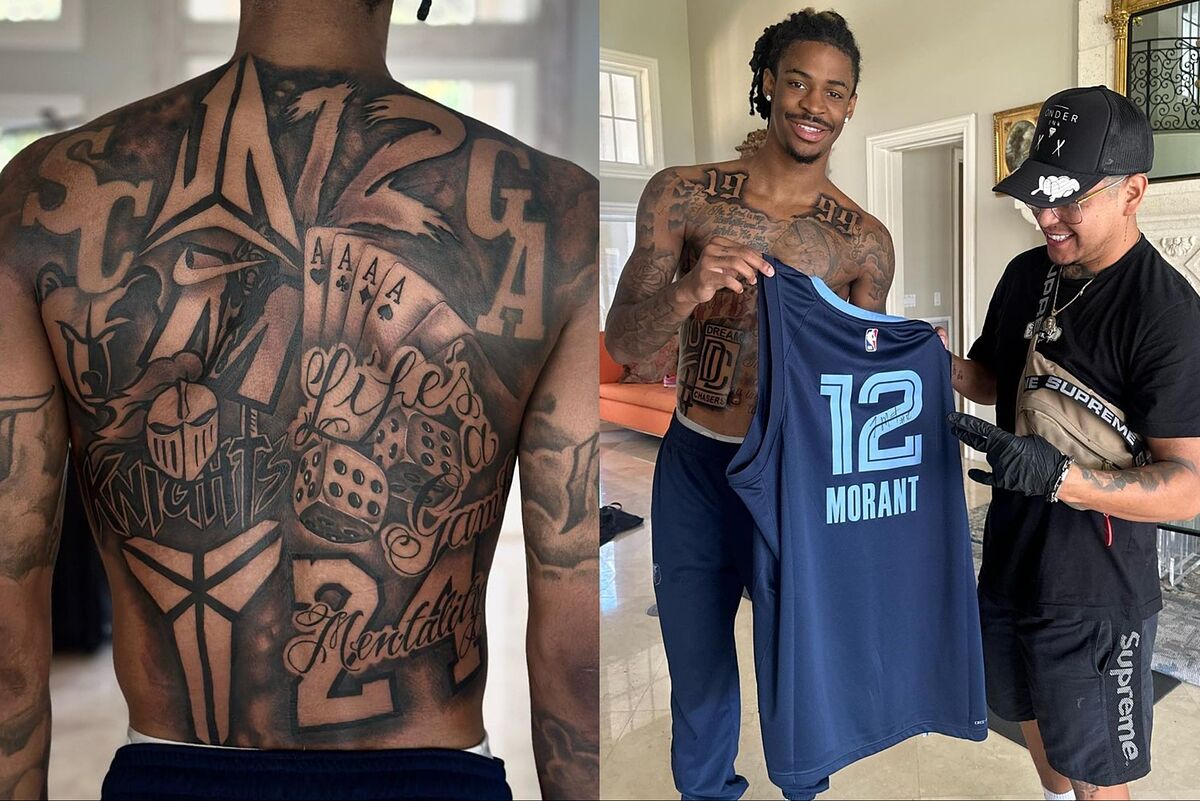 Ja Morant's new massive tattoo tribute to Kobe Bryant | Marca