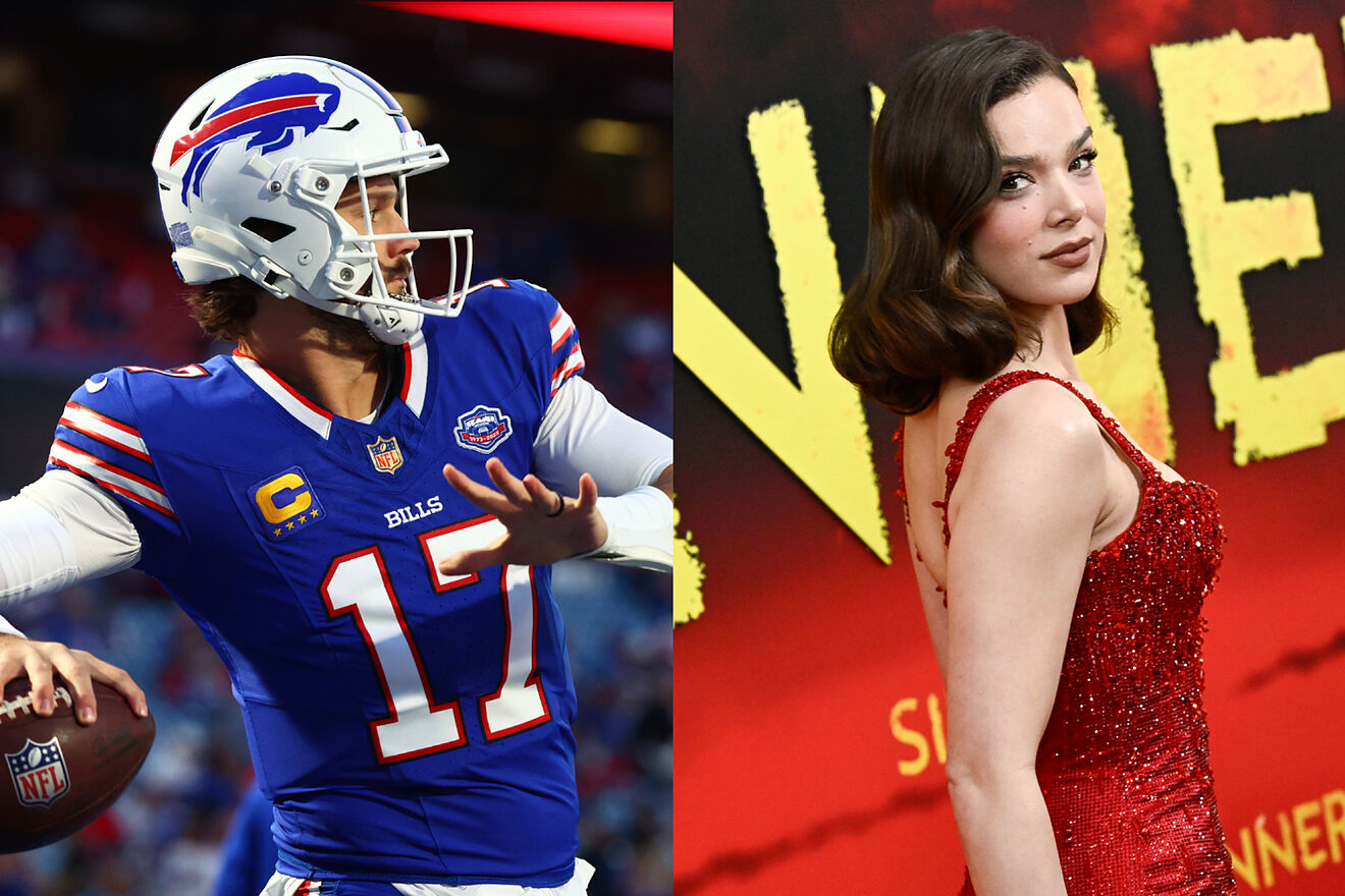 Josh Allen's wife Hailee Steinfeld's reaction was captured in a viral video during the Bills ...