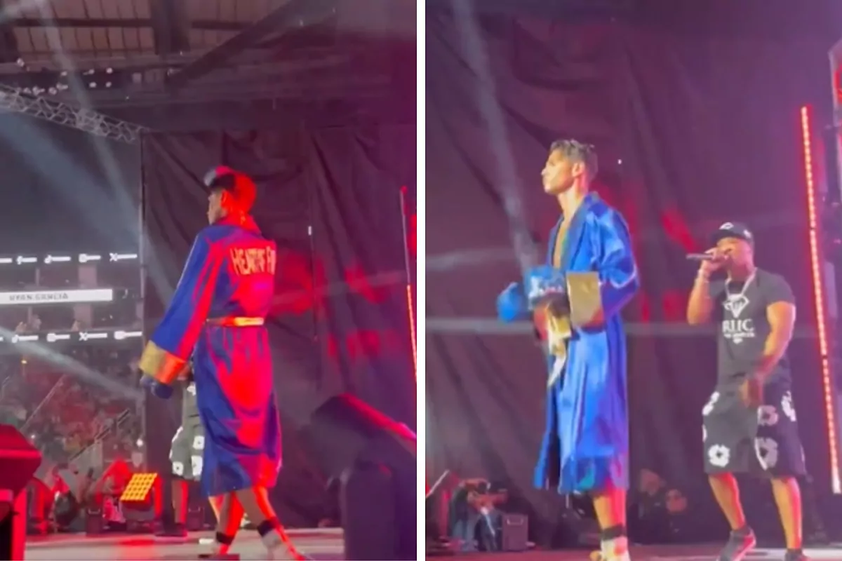 Ryan Garcia walks out with legendary rapper for fight against Oscar Duarte