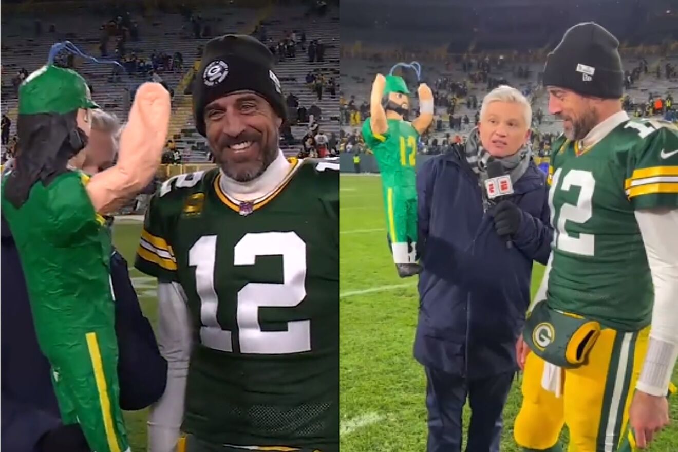 Why did Aaron Rodgers receive a piñata after Packers defeated Rams on ...