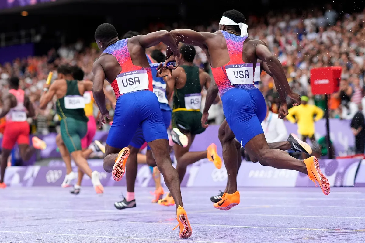 Team USA track & field Men's team loses 4x100 meter final in baton ...